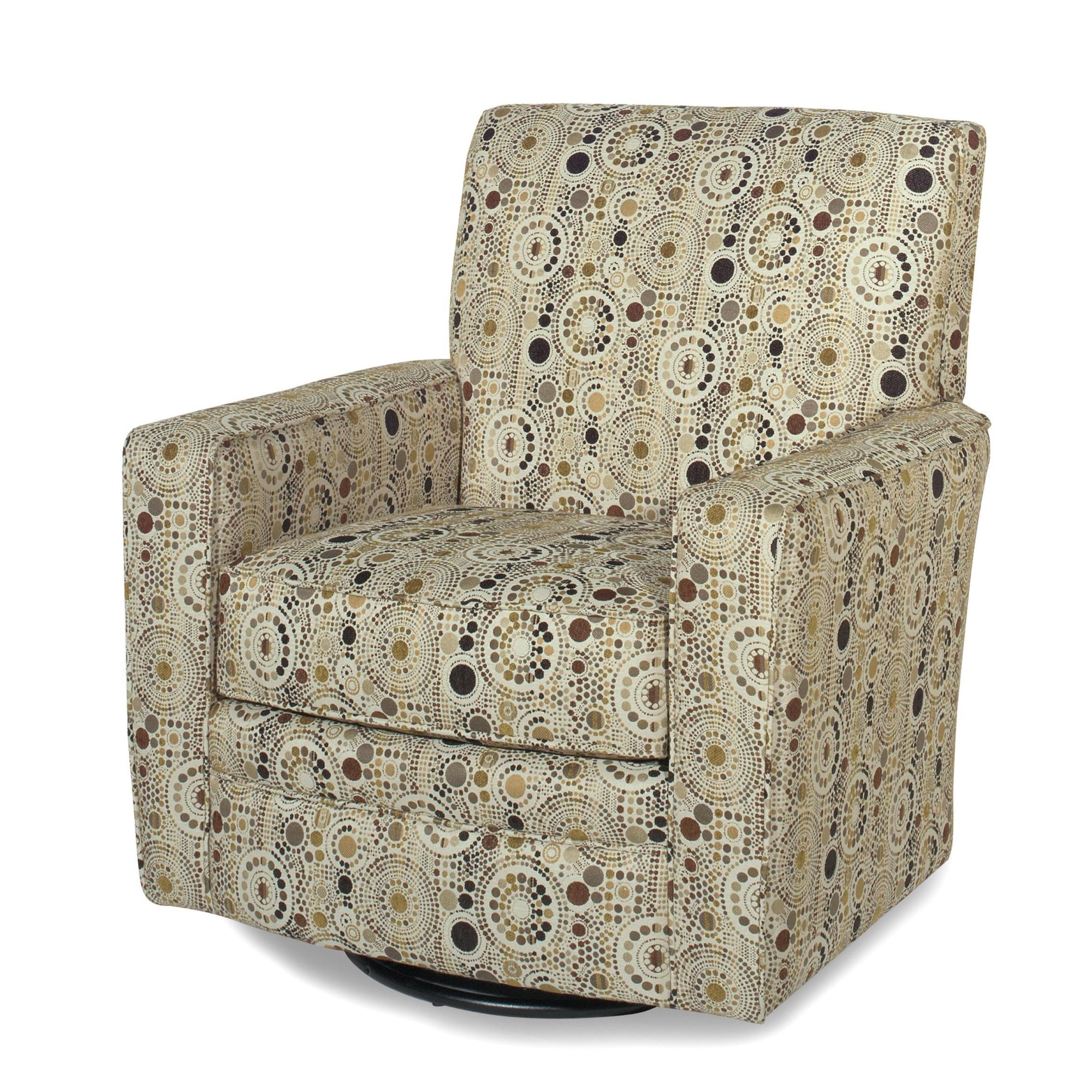 Craftmaster Swivel Chairs 004910SG Contemporary Upholstered Swivel Glider with Track Arms ...